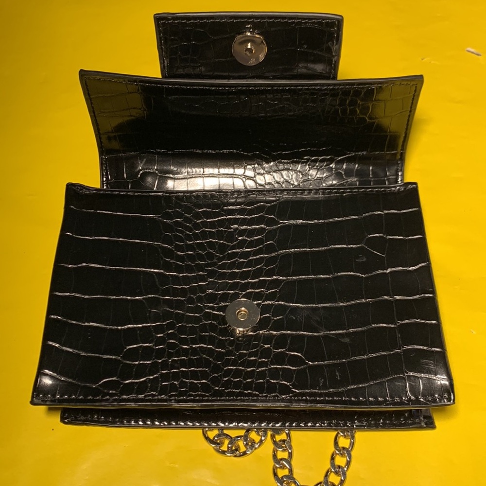 Zara Embossed Crocodile Vegan Leather Crossbody Bag - Gem